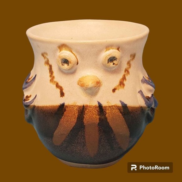 Teka 1981 | Dining | Teka Art Pottery Owl Mug 2oz Hand Made Signed Teka ...